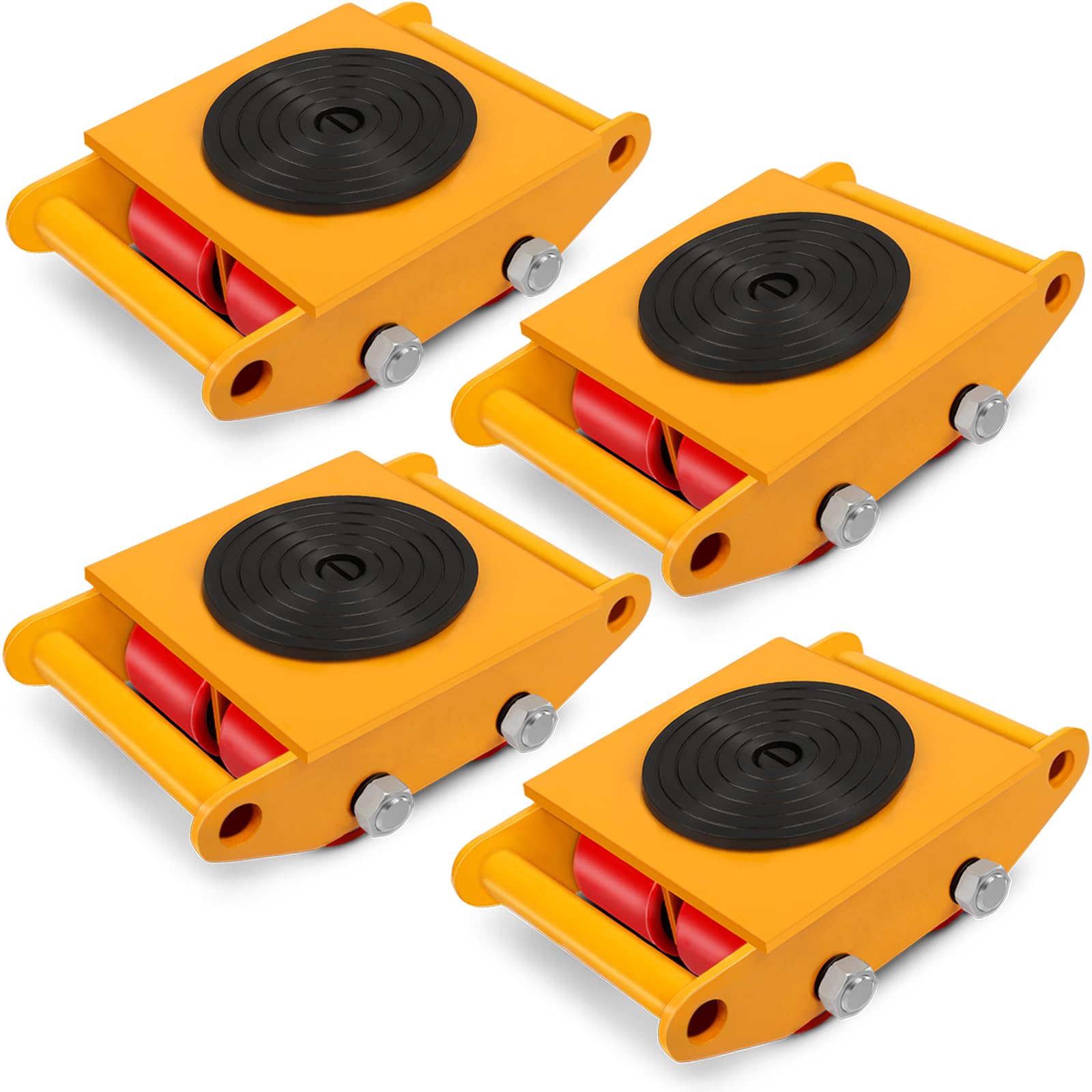 Snapklik.com : 4 Pieces 6T Heavy Duty Machine Dolly Skate Machinery ...