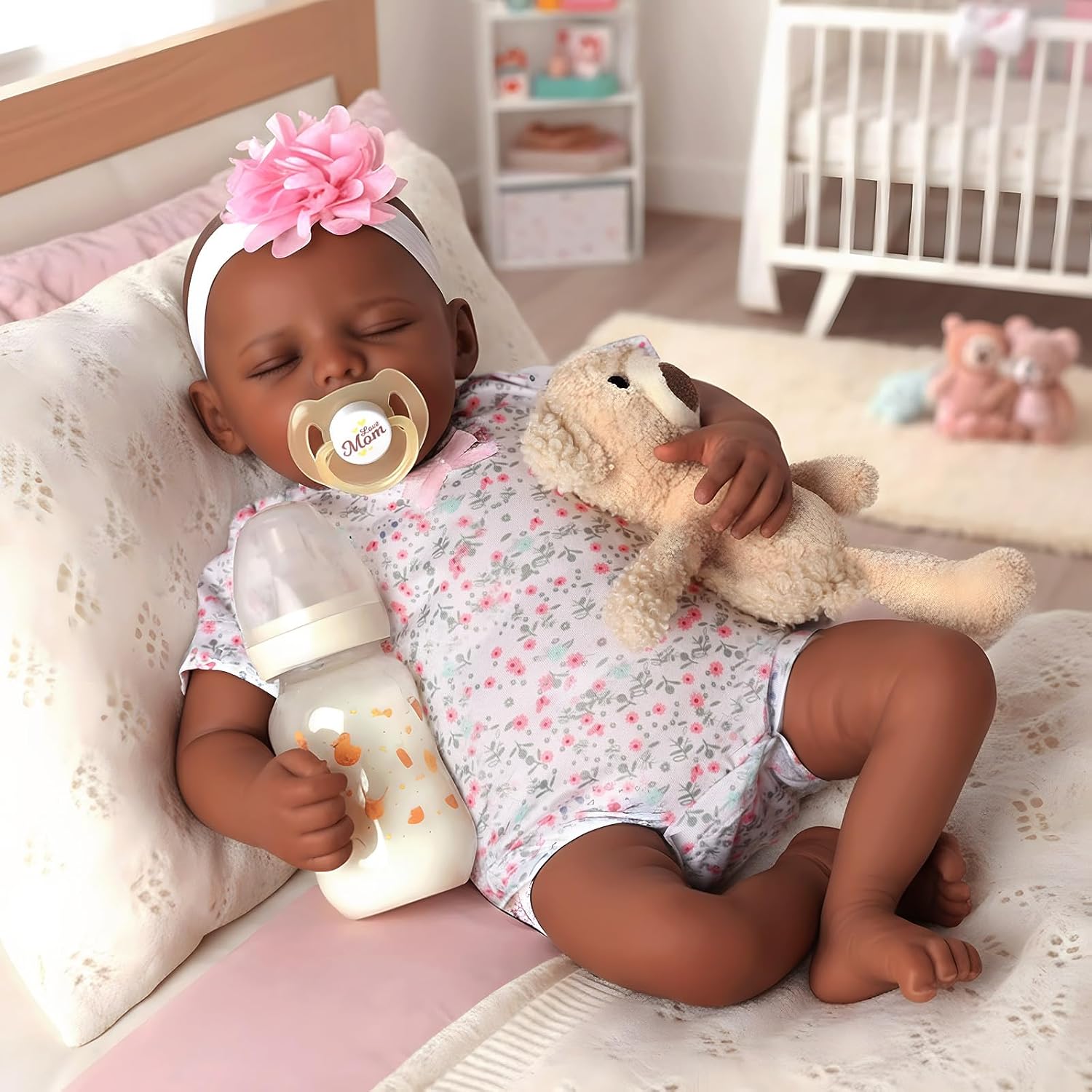Amazon.com: BABESIDE Value 5-Piece Black Baby Doll Set – Includes 17 ...