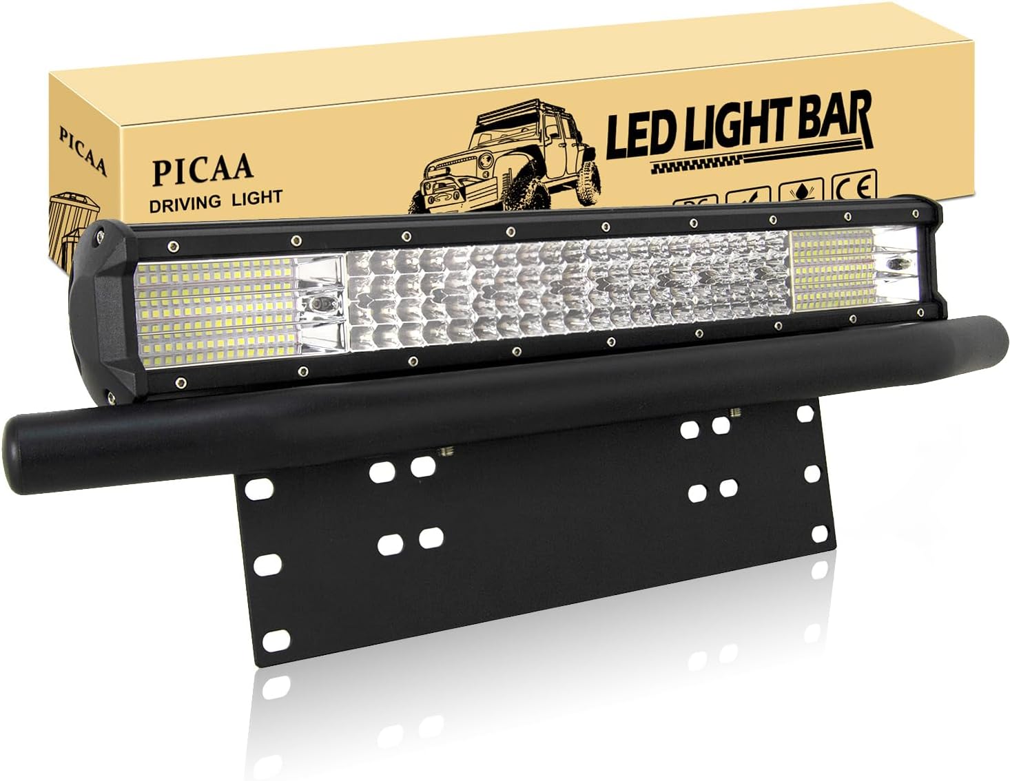 PICAA LED Light Strip LED Work Light 9D 20 Inch 510 W LED Light Bar 12 ...
