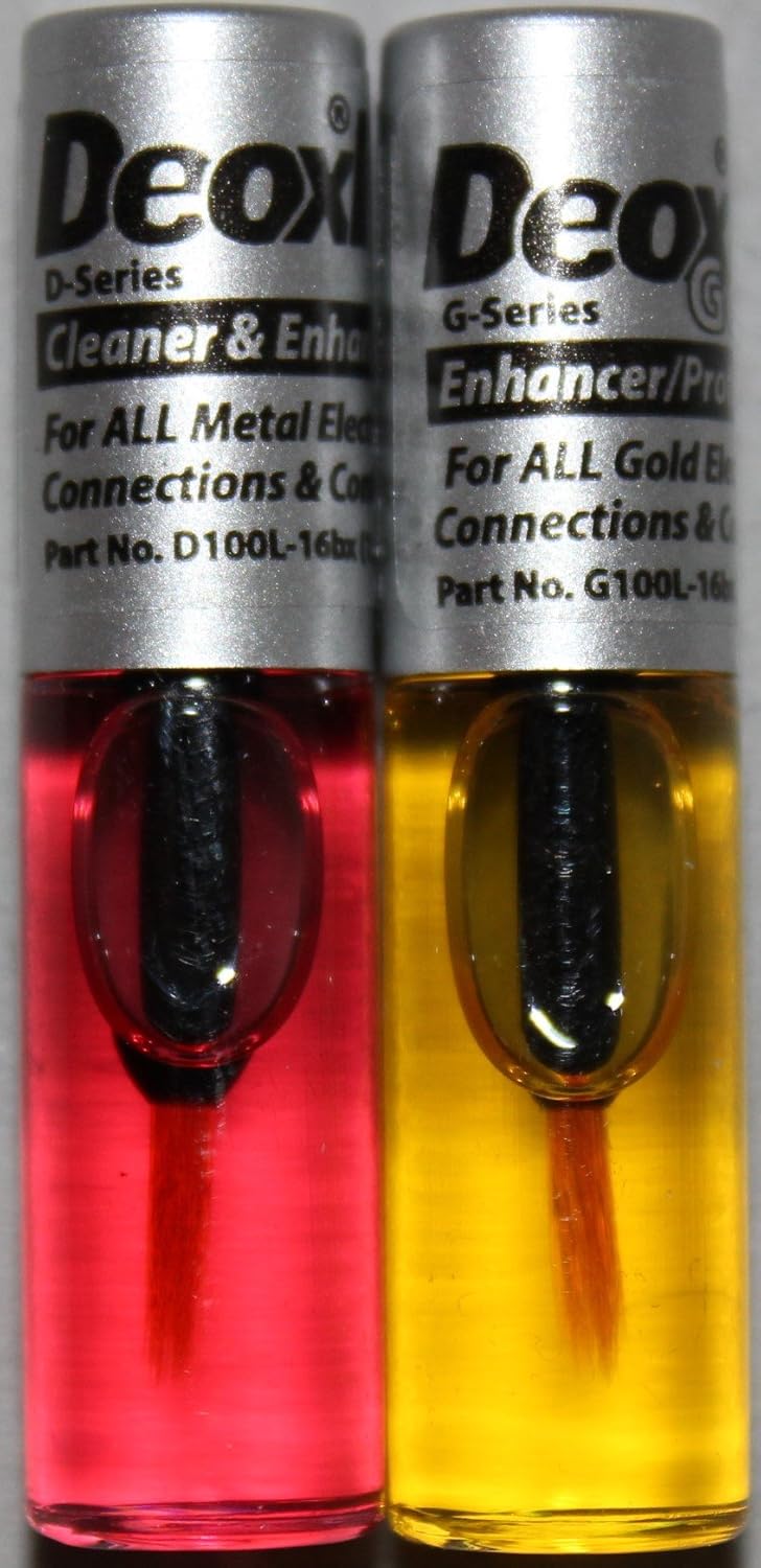 DeoxIT Shield S100L and DeoxIT D100L 1.6ml 100% solution with brush ...