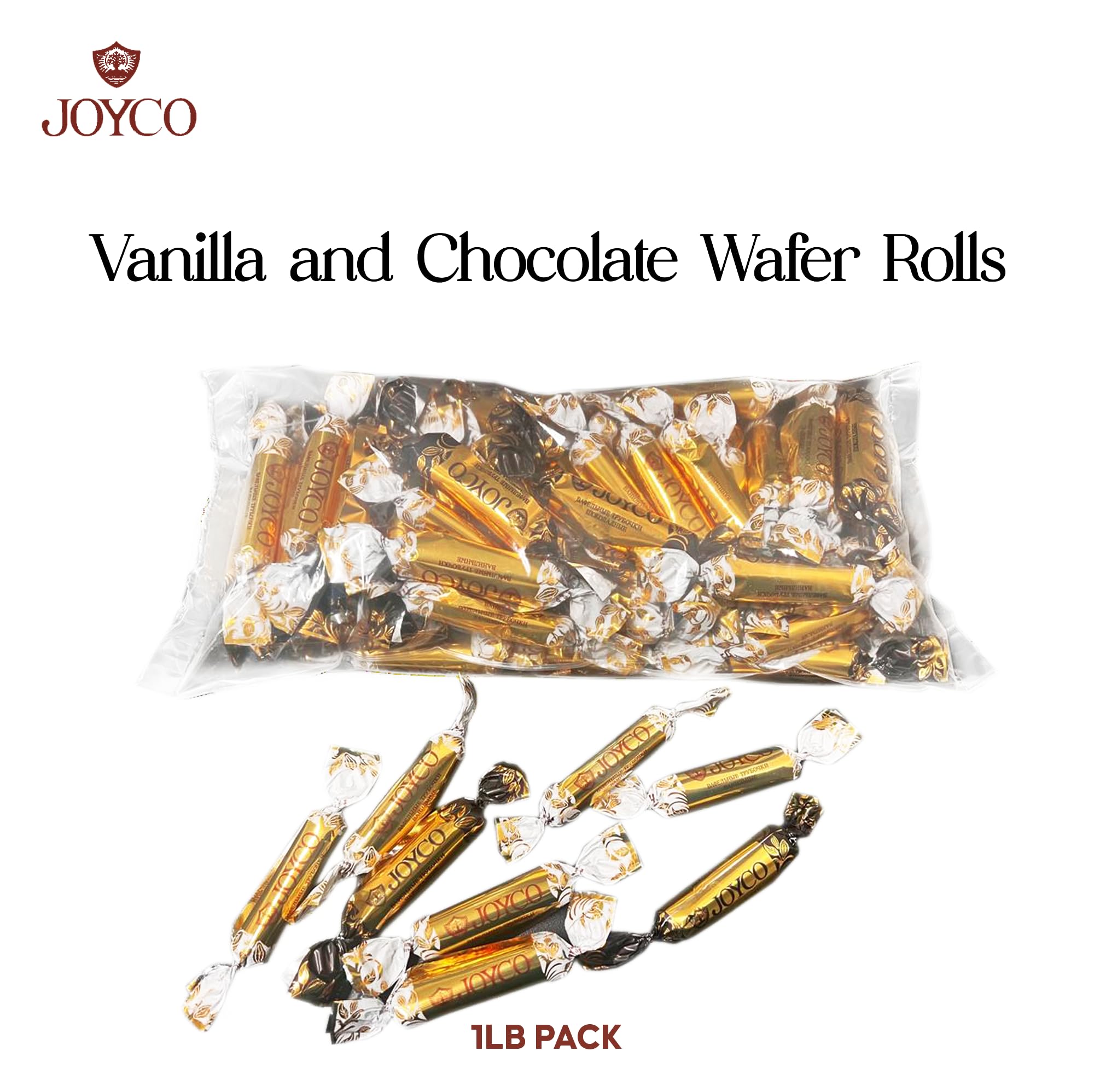 Snapklik.com : JOYCO Chocolate And Vanilla Wafer Rolls - 1 Lb Crispy ...