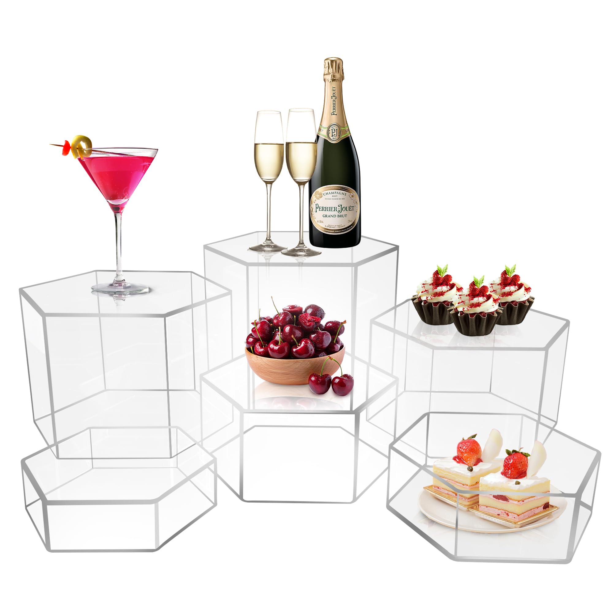 Amazon.com: koretech 6Pcs Buffet Risers, Food Risers for Buffet ...