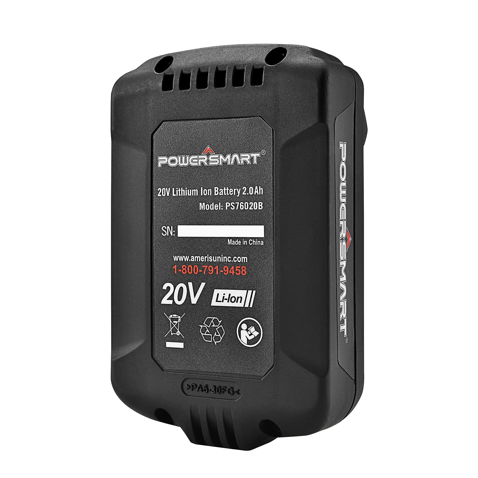 Snapklik.com : PowerSmart 20V 2.0Ah Lithium-Ion Battery