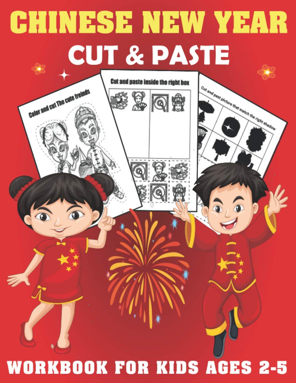 Buy Chinese New year Cut And Past Workbook For Kids Ages 2-5: A Fun ...