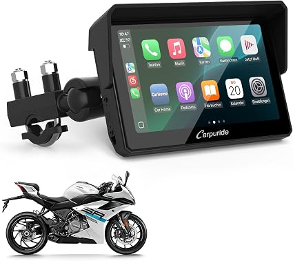 Carpuride W502 Motorcycle Carplay and Android Car, IP67 Waterproof ...