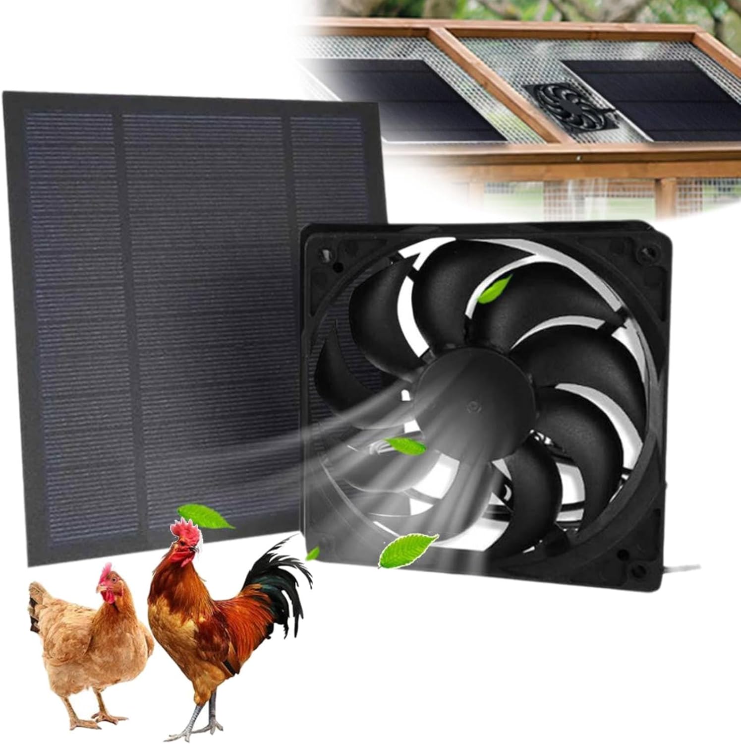 Amazon.com: Solar Powered Fan Kit, Weatherproof Auto On/Off Solar ...