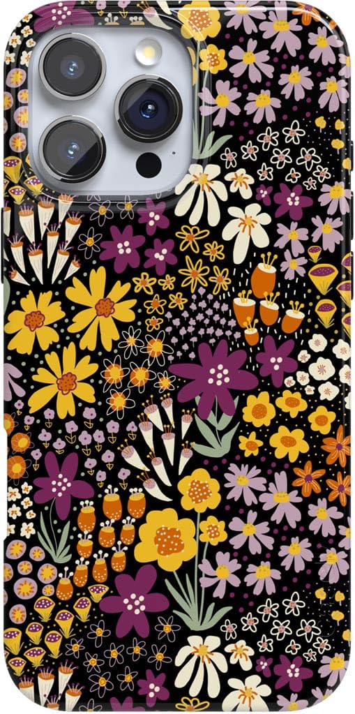 Amazon.com: Casely iPhone 16 Pro Case | Falling for You | Plum Floral | Classic Ultra Slim Case ...