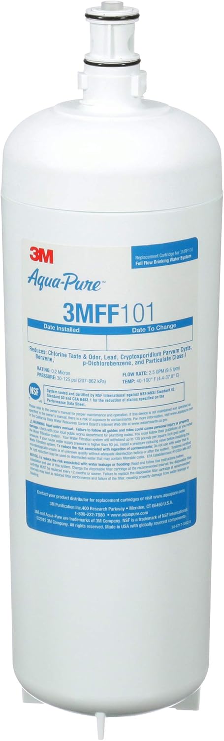 3M Aqua-Pure Under Sink Full Flow Drinking Replacement Water Filter ...
