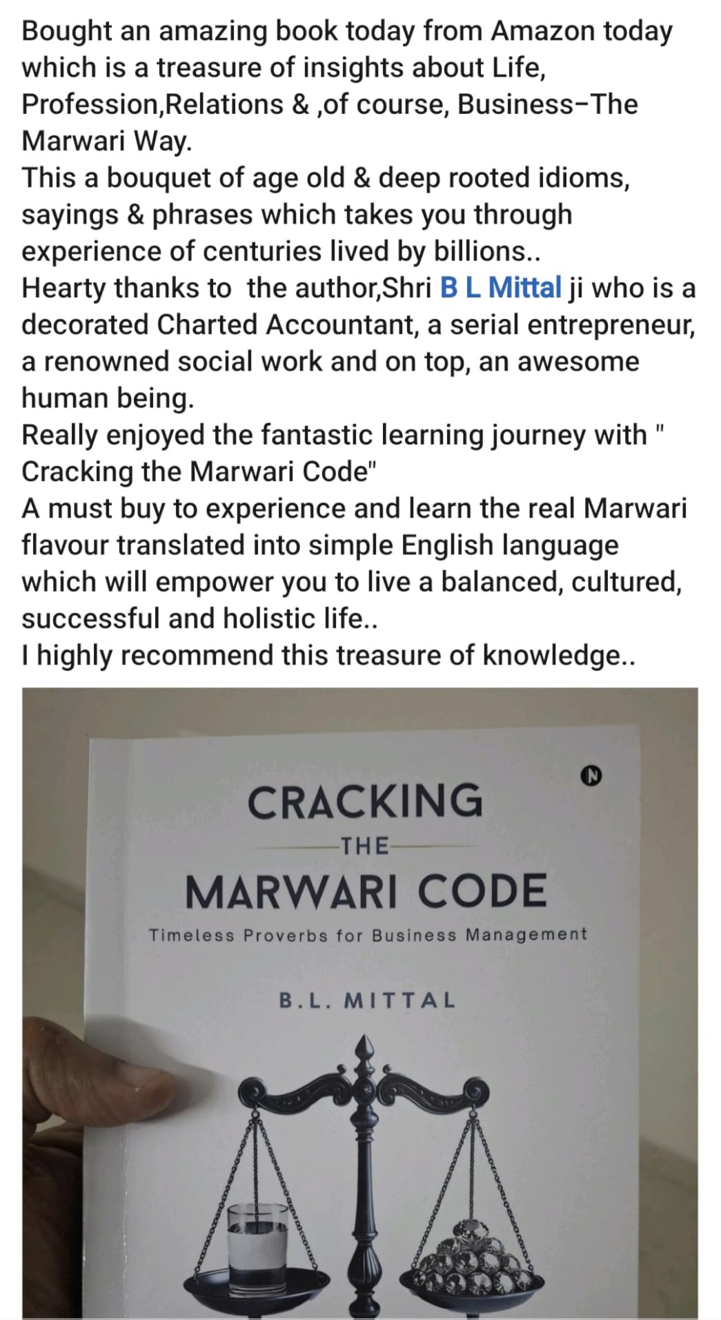 Cracking the Marwari Code: Timeless Proverbs for Business Management : B.L. Mittal: Amazon.in: Books