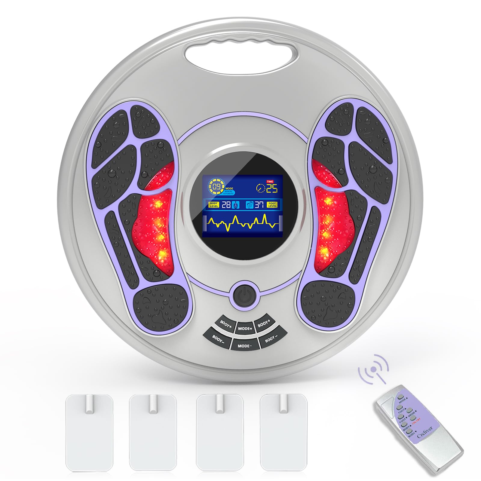 Foot Massager for Circulation, EMS & TENS Foot Massager for Pain, Foot ...