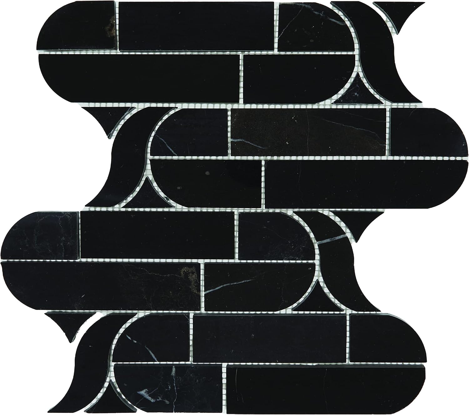 Daltile Pietra Divina Marble Natural Stone Cupola Mosaic in Polished ...