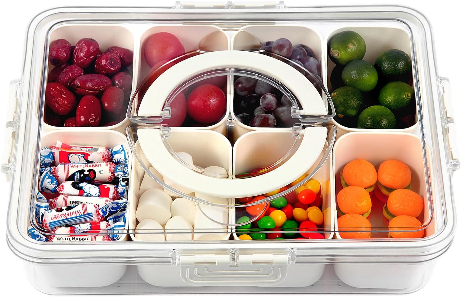 Amazon.com | Snackle Box Container, Divided Serving Tray with Lid and ...