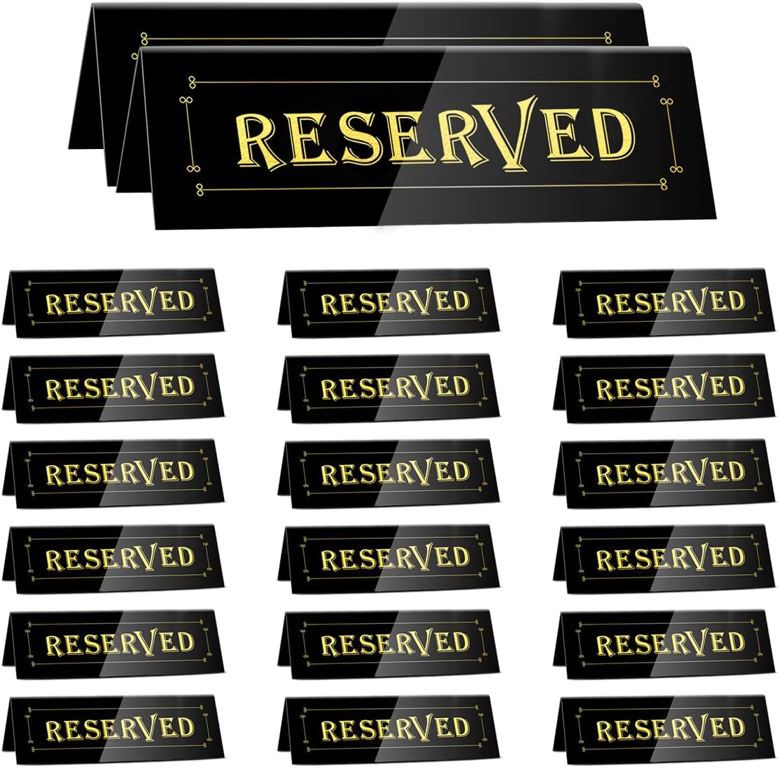 Amazon.com: 16 Pieces Reserved Sign Acrylic Clear Reserved Table Tent ...