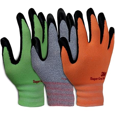 Amazon.com : 3M Super Grip 200 All Day Comfort Nitrile Foam Coated Work ...