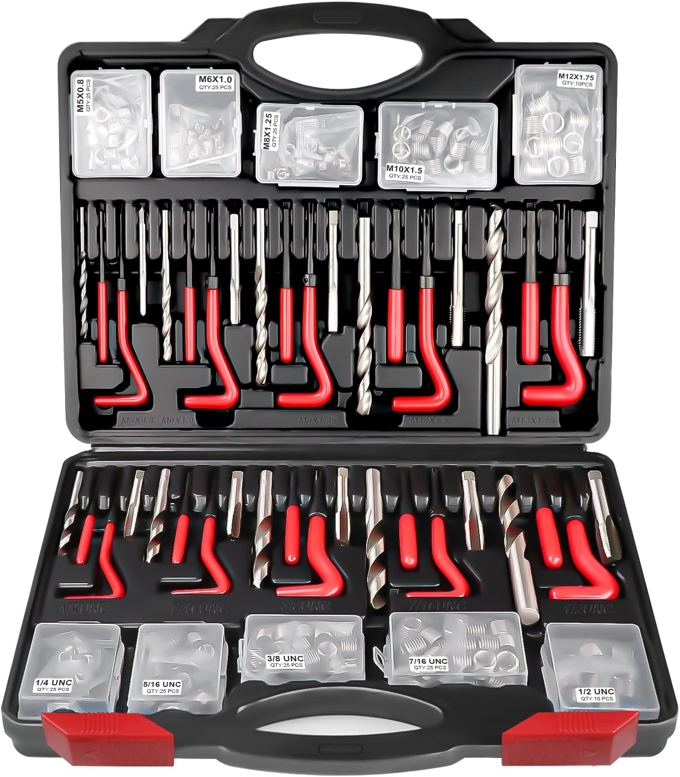 Amazon.com: Helicoil Thread Repair Tool Kit: 320-Piece Metric SAE Heli ...
