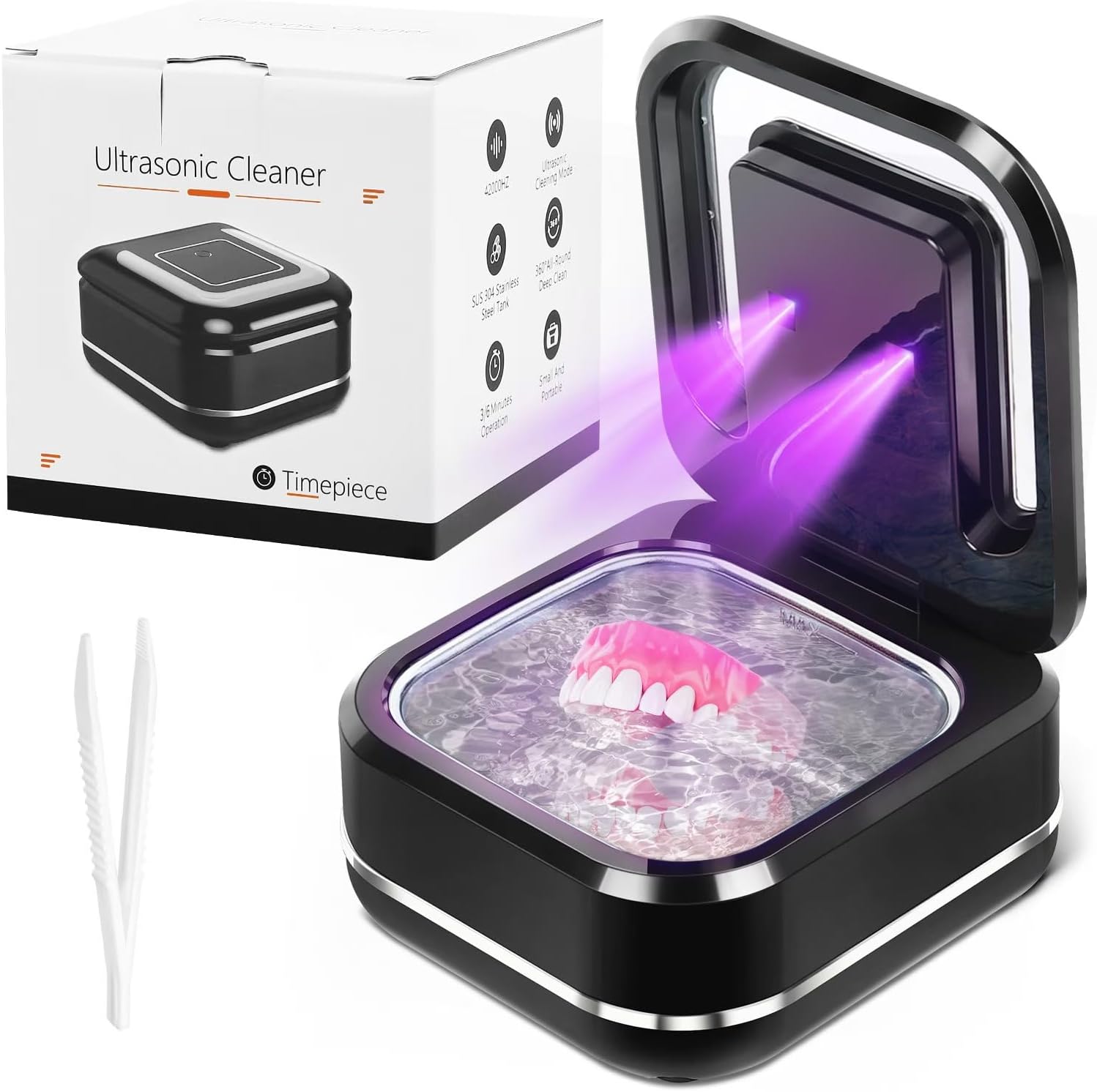 Amazon.com: Ultrasonic Retainer Denture Cleaner Machine for Night ...