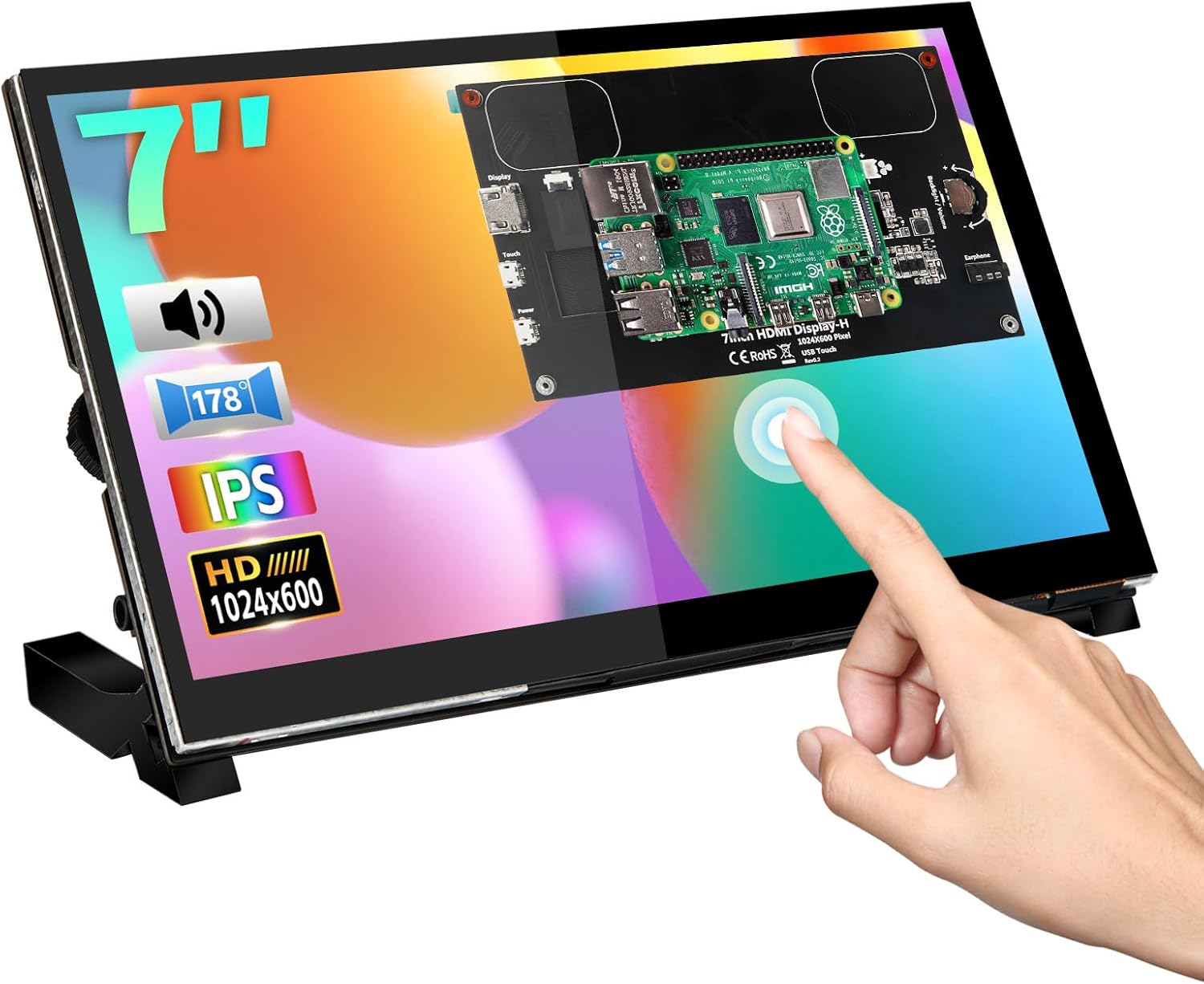 Amazon.com: MUNYEAH 7” Touch Screen Display Monitor 1024X600 USB ...