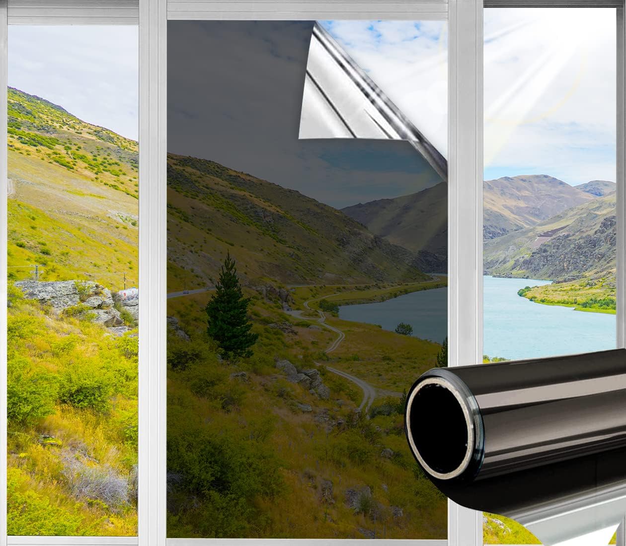 Window Tint for Home,HONLONE Window Film One Way Mirror Films Heat ...