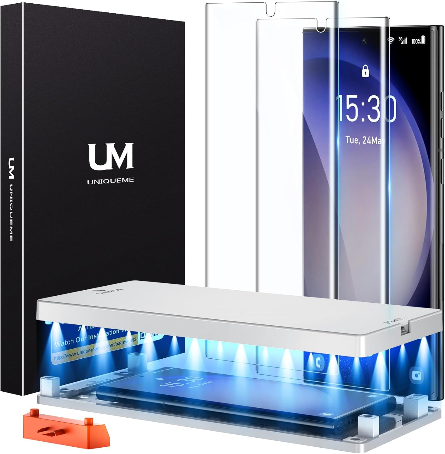 Amazon.com: UniqueMe for Samsung Galaxy S23 Ultra Screen Protector ...