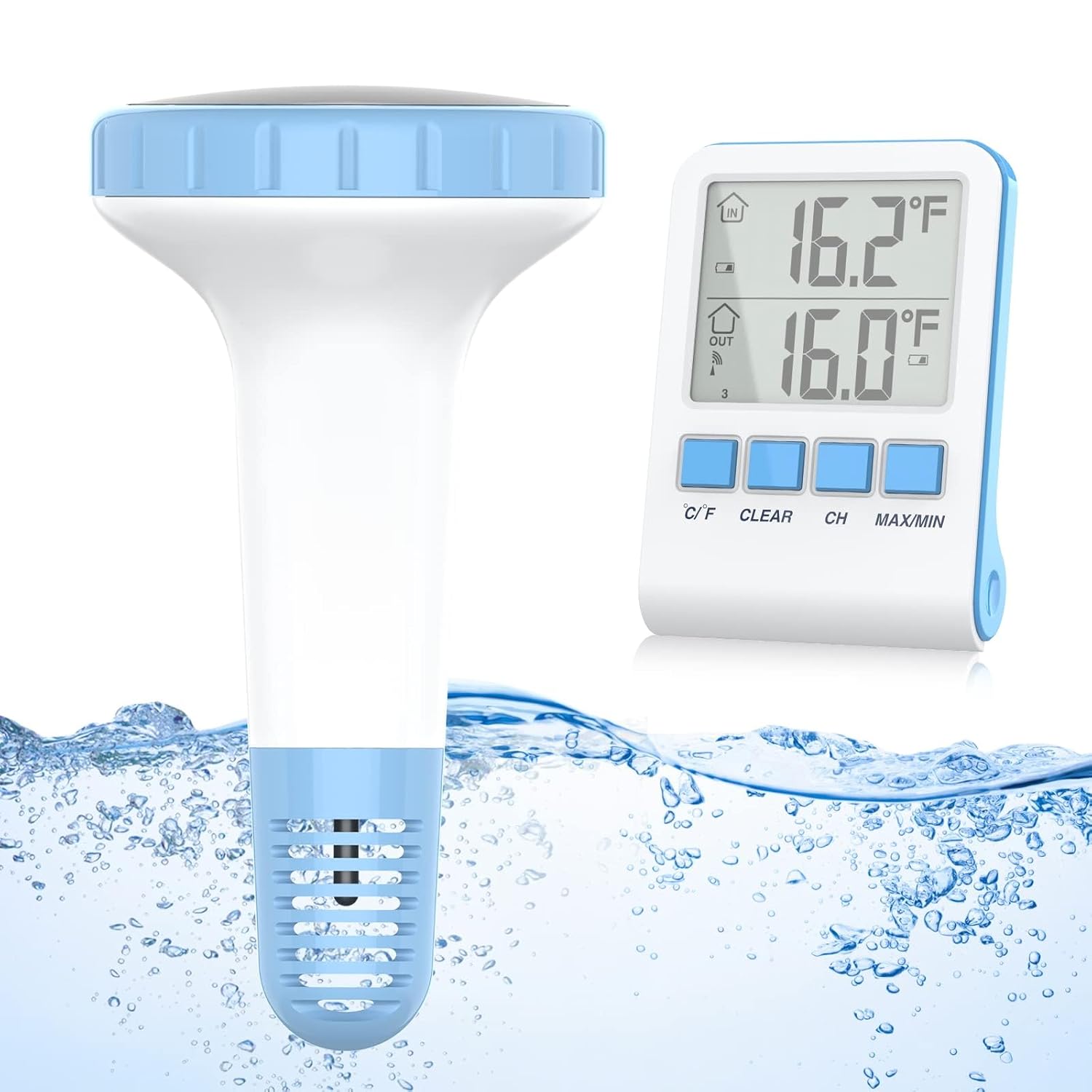 Amazon.com: Pool Thermometer, Wireless Floating Pool Thermometer Easy ...