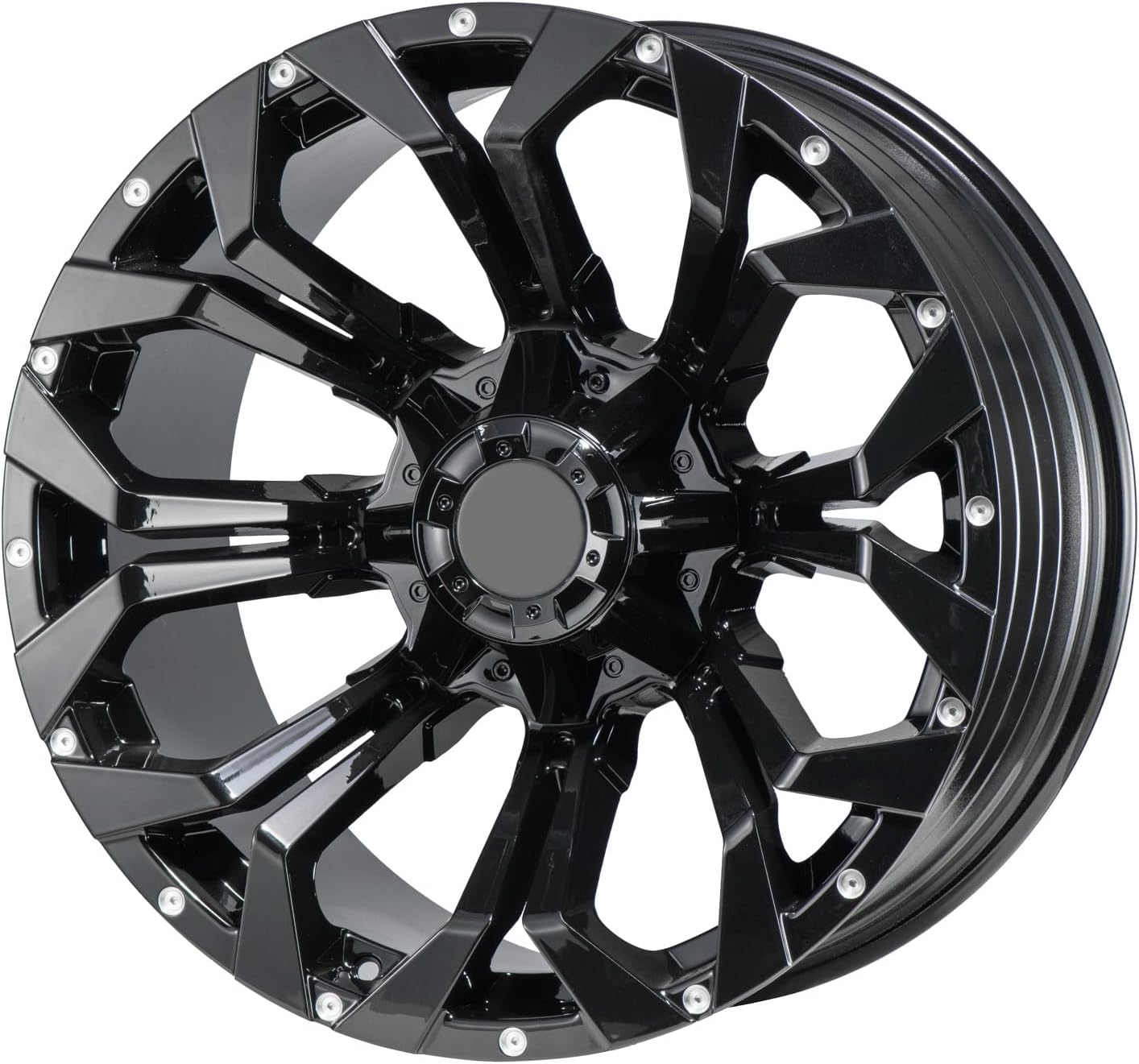 Amazon.com: 20'' 20x10 Single Black Wheel Premium Aluminum Alloy Rim ...