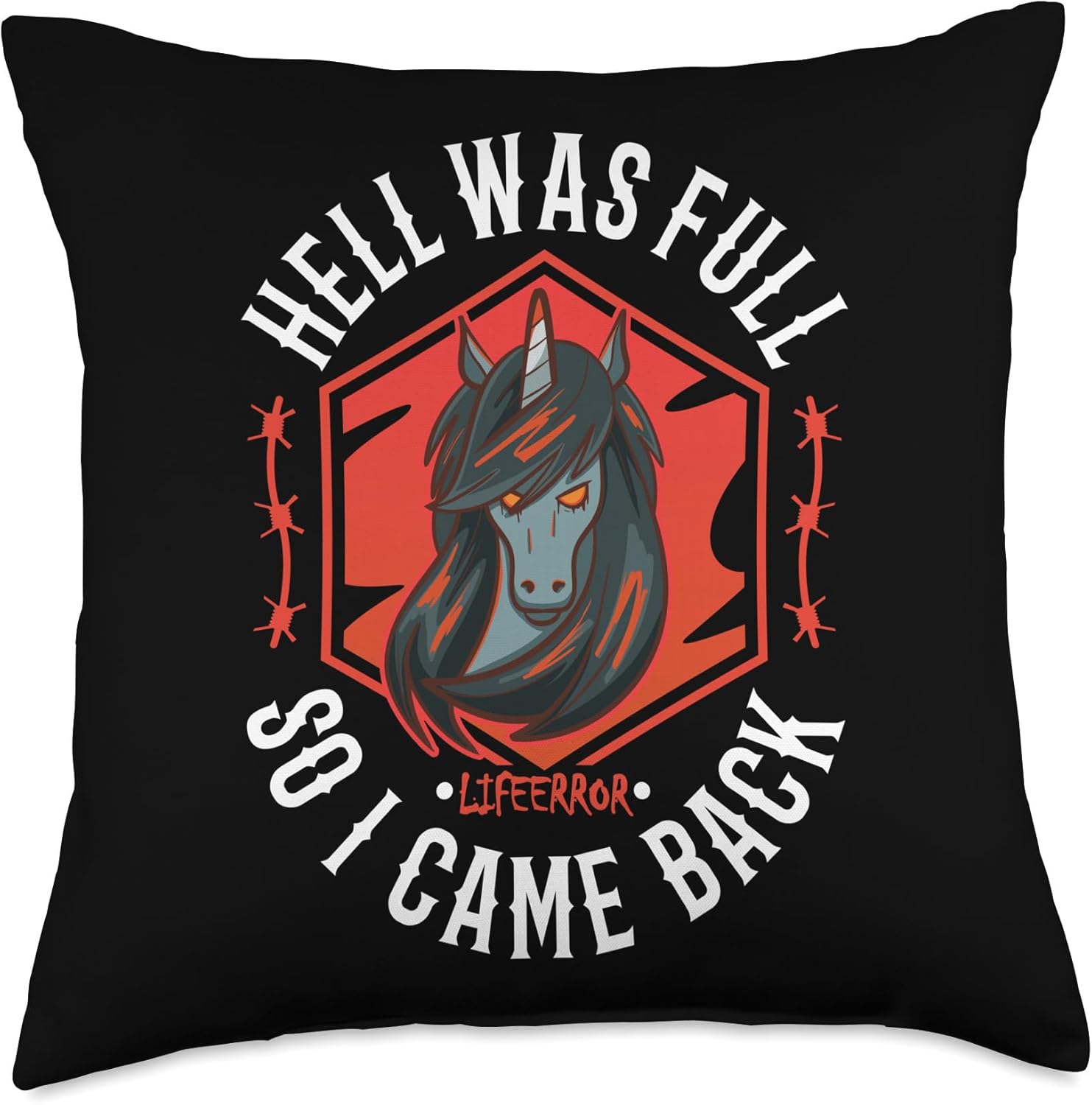 Amazon.com: Satanic Unicorn pentagram evil occult Goth Satan Hell was ...