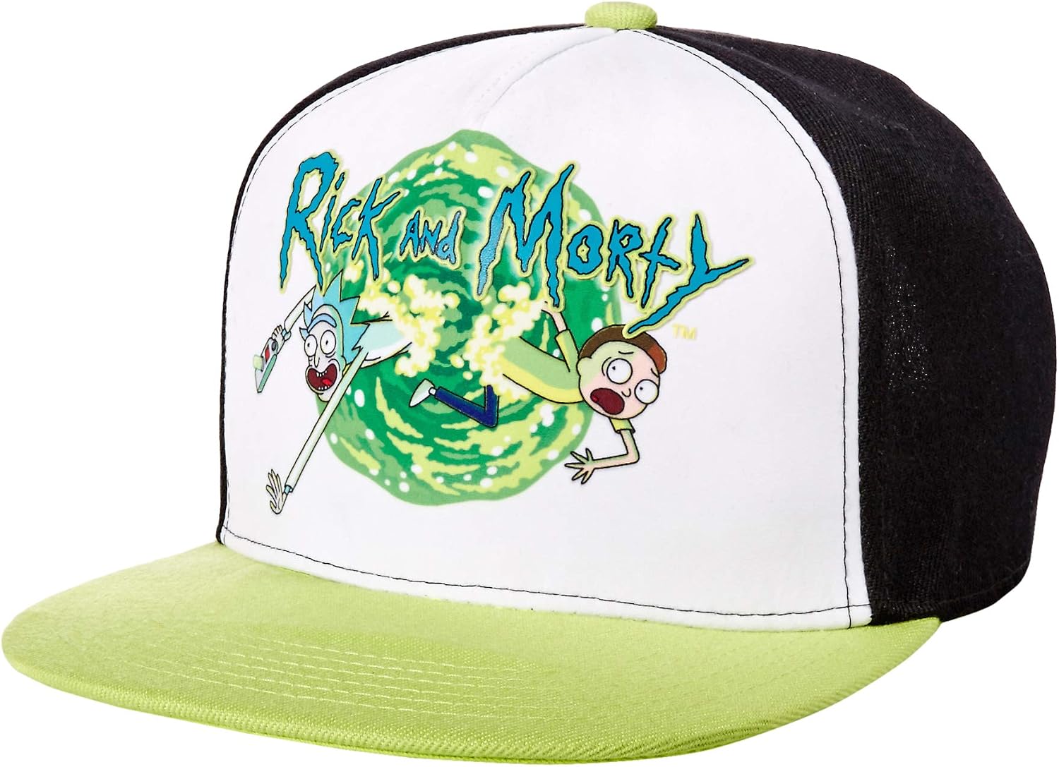 Rick and Morty Men's Baseball Cap, Wubba Lubba Black, One Size at ...