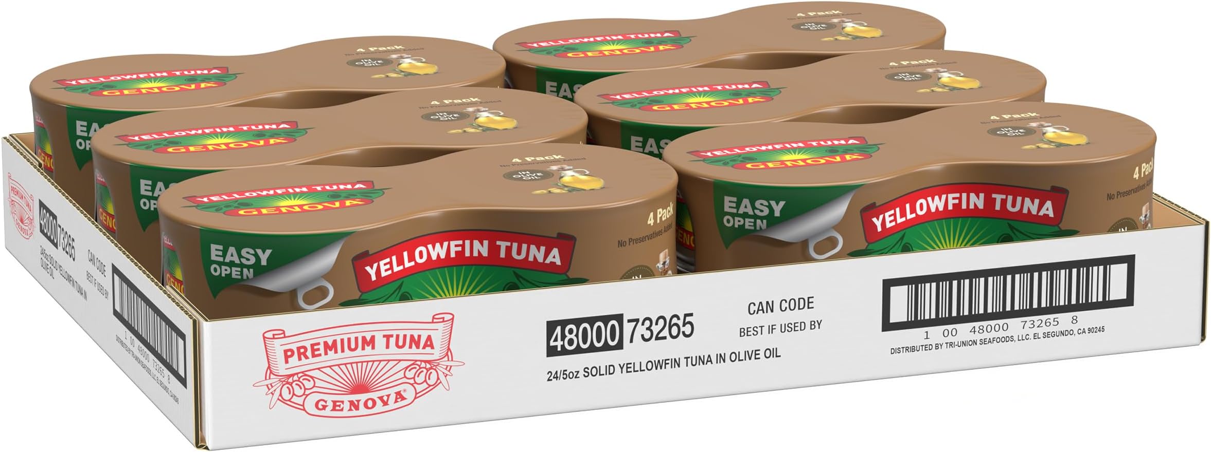 Amazon.com : Genova Premium Yellowfin Tuna in Olive Oil, Wild Caught ...