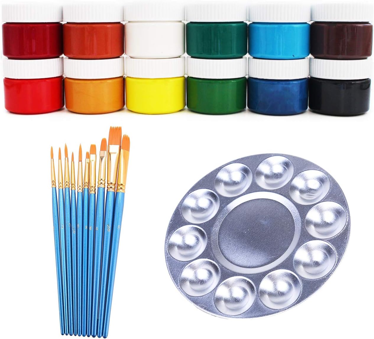 Amazon.com: S & E TEACHER'S EDITION 12 Colors Acrylic Paint Set, 100ml ...