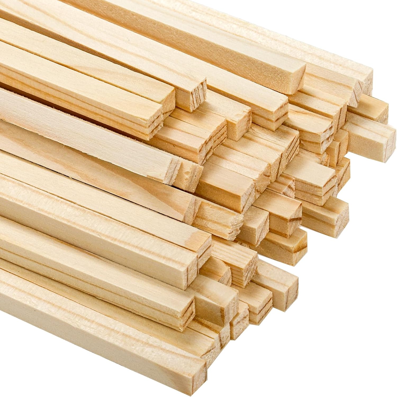 Amazon.com: Frcctre 50 Pack Unfinished Square Wooden Dowel Rods, 1/4 x ...