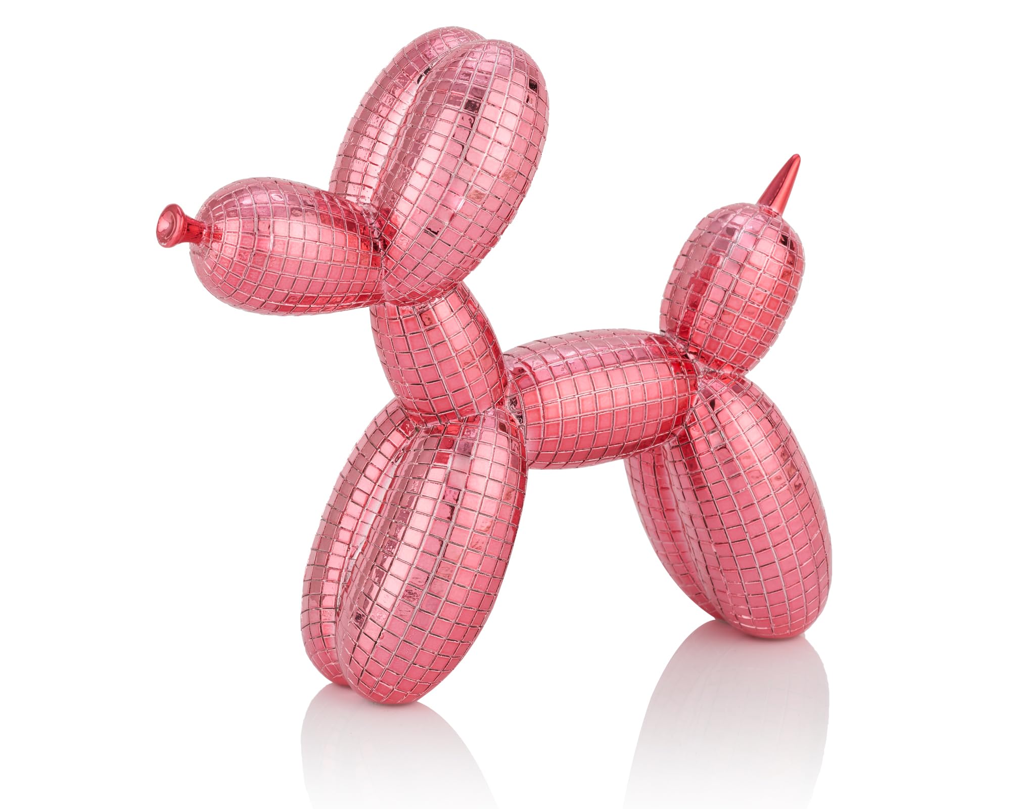 Amazon.com: BOIHEGU Disco Pink Balloon Dog Statue Decor 7 inch ...