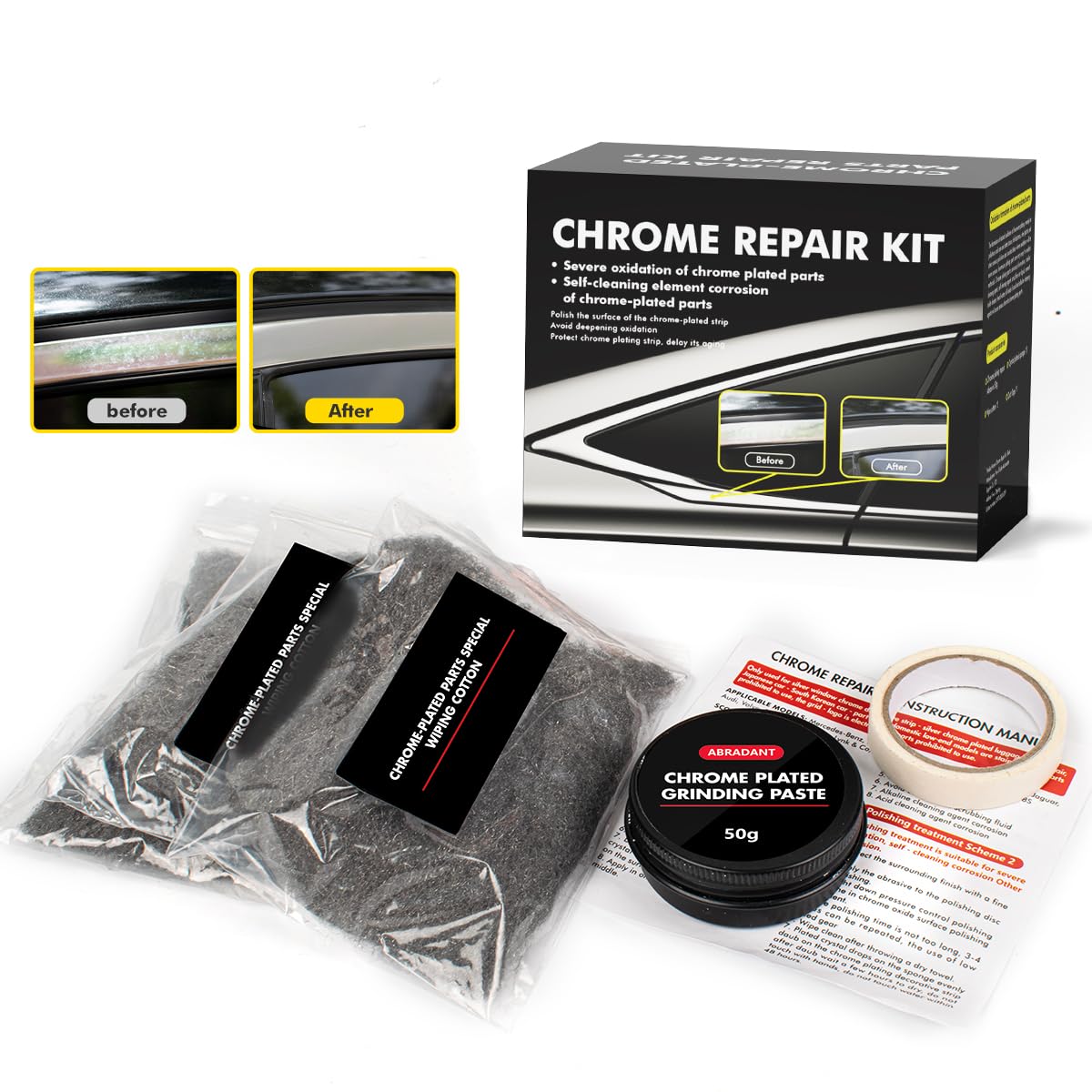 XTryfun Metal Polish Restorer and Protectant, Chrome Cleaner and Polish ...