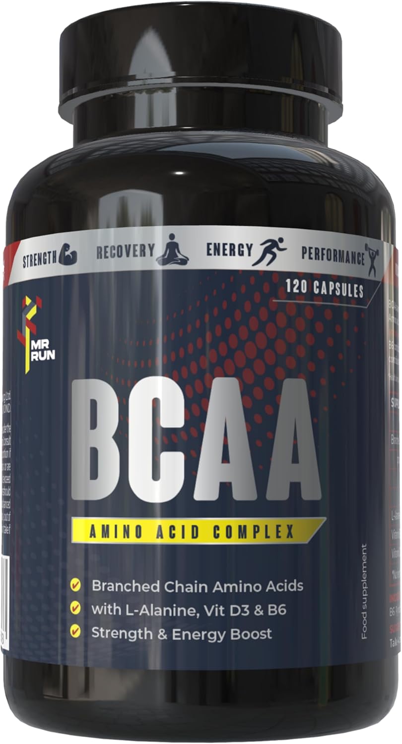 BCAA Capsules 3000mg - 120 Capsules - High Strength Advanced Essential ...