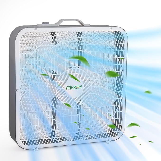 Amazon.com: 20 Inch Box Fan, 3-Speed Cooling Window Table Fan for Air ...