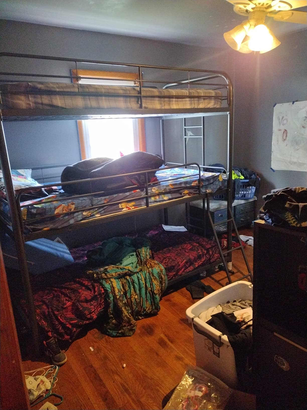 $32/mo - Finance ATY Full Over Full Bunk Bed with Stairs and 6 Storage ...