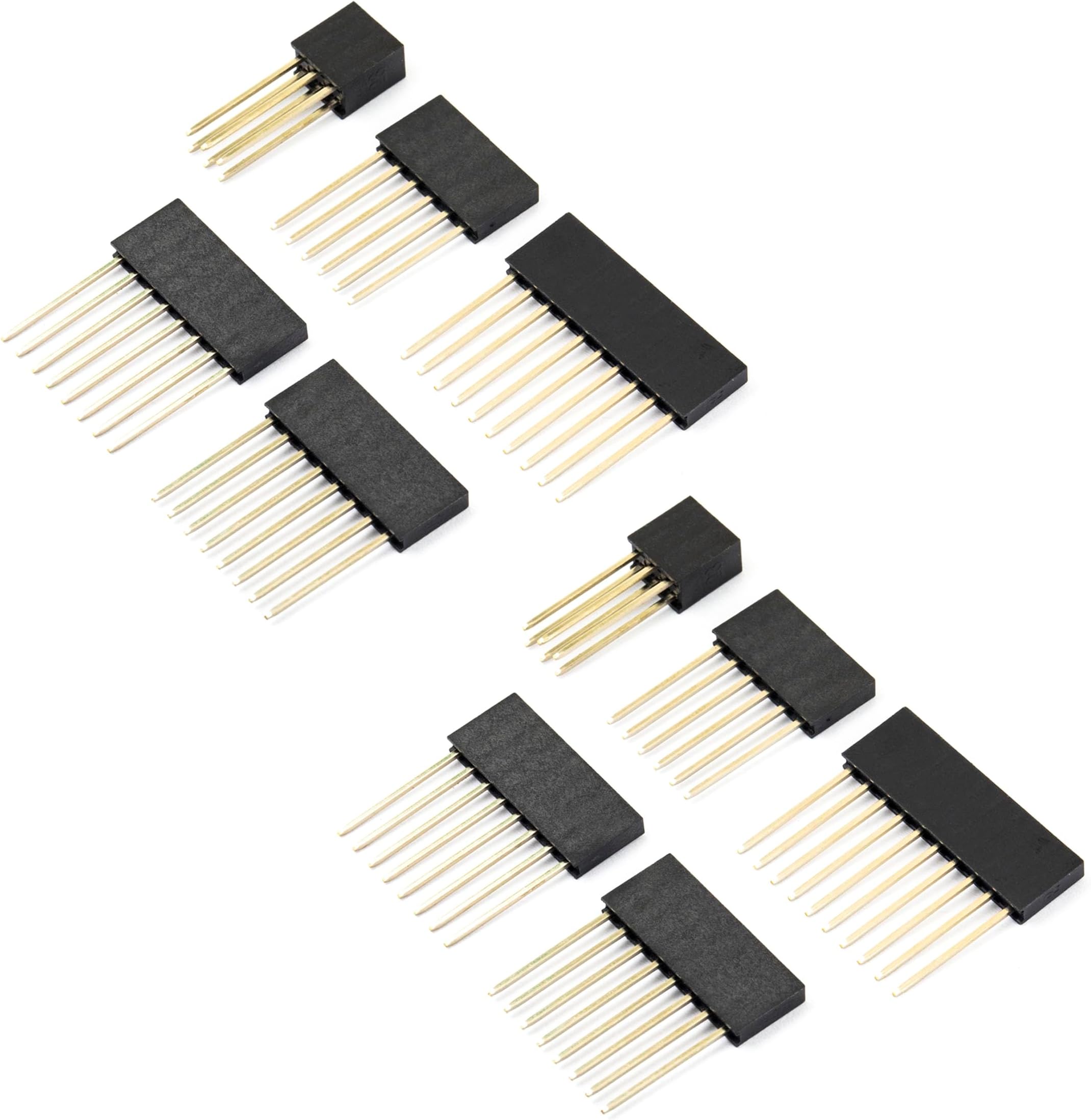 Amazon.com: whiteeeen Stacking Headers Pins Kit Stackable Female ...