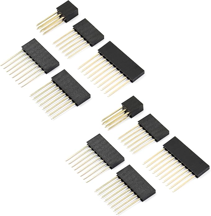 whiteeeen Stacking Headers Pins Kit Stackable Female Headers for ...