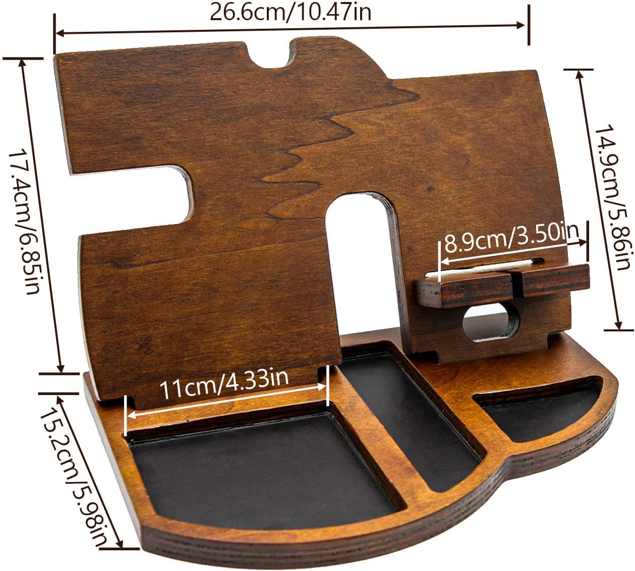 Buy Wood Phone Docking Station Tray Gifts for Men , Cell Phone ...