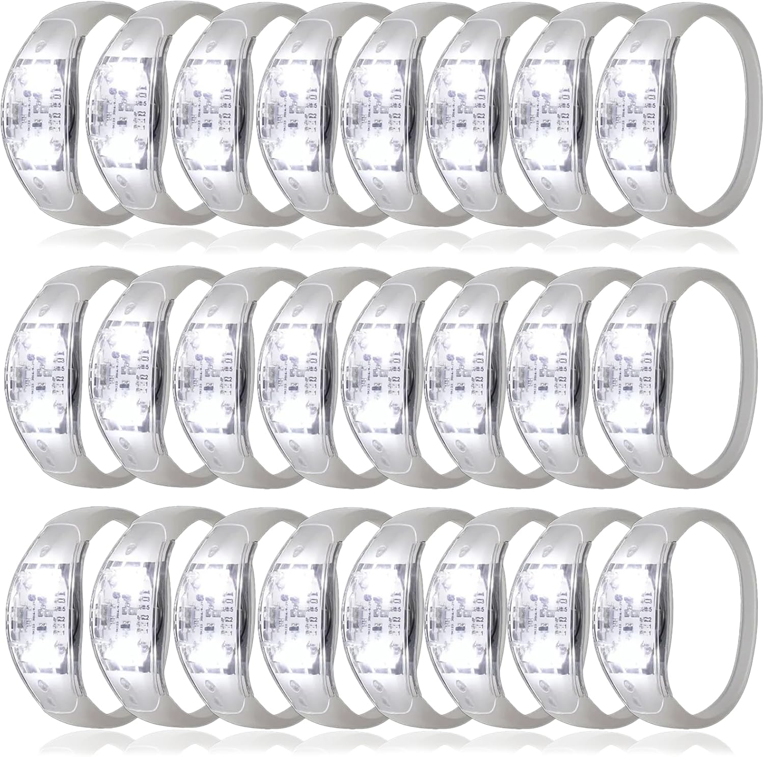 Amazon.com: Dhseinat 24 Pcs LED Glow Bracelets Sound Activated Bracelet ...