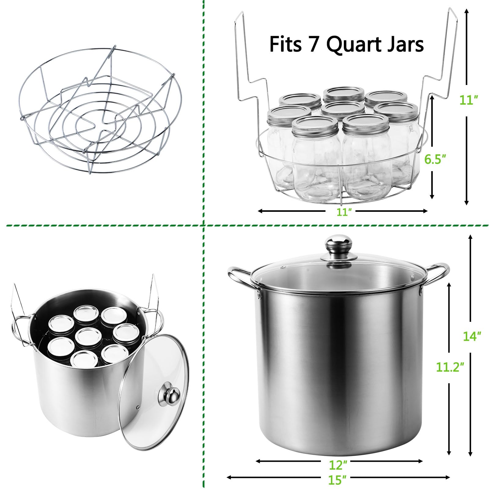 Snapklik.com : Canning Pot Water Bath Canner 20quart Stock Pot ...
