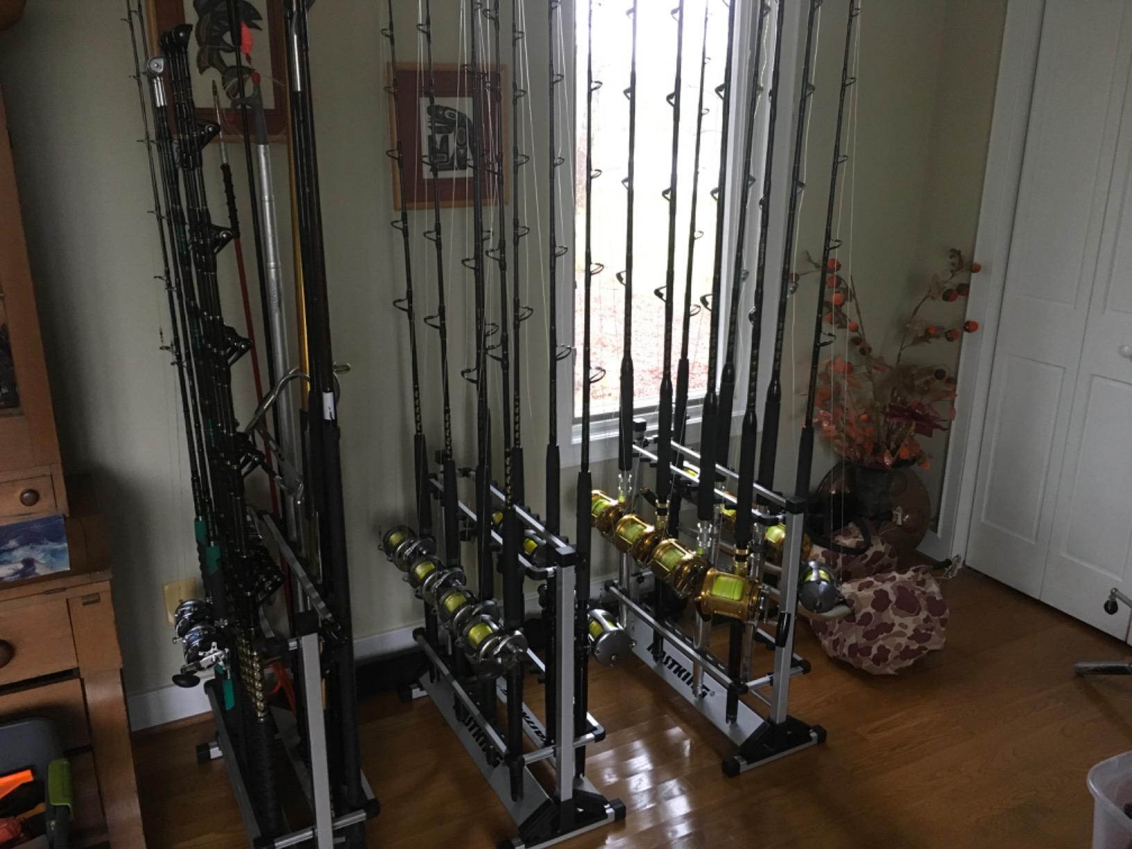 Amazon.com: KastKing Fishing Rod Holder, 24 Rods Rack-Black : Sports ...