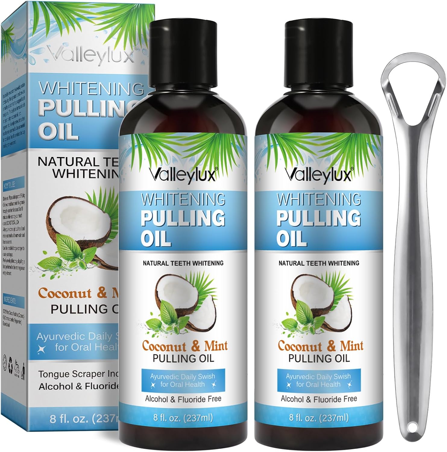 Amazon.com : BDVCGWQ 2Pack Coconut Oil Pulling, Natural Pulling Oil for ...