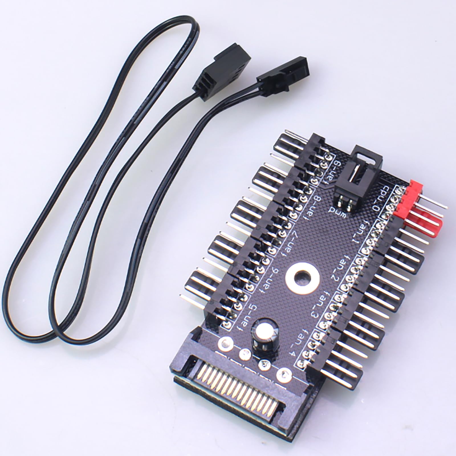 Snapklik.com : PC Chassis Fan Hub CPU Cooling 10 Port 3/4Pin Fan PWM ...