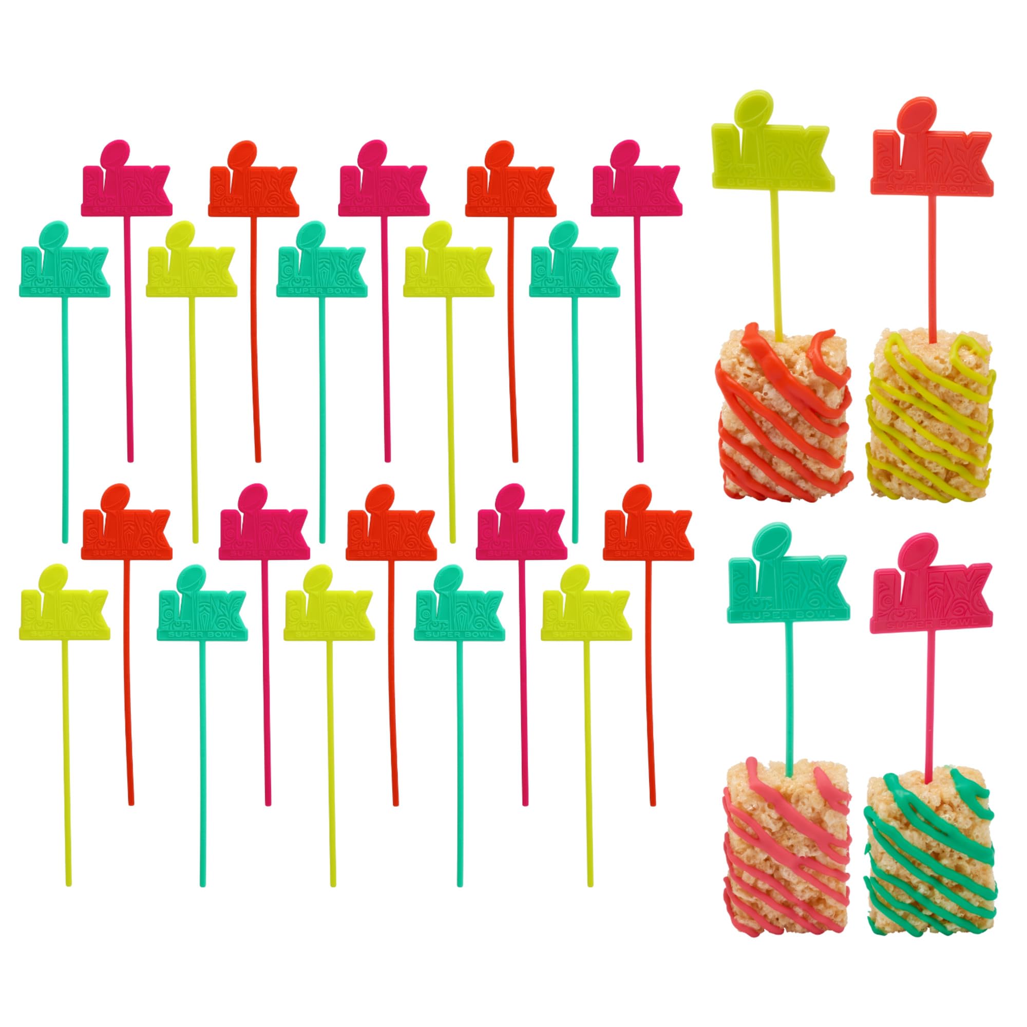 Amazon.com: DecoPac NFL Super Bowl LIX Skewers For Cakes, Cupcakes, And ...