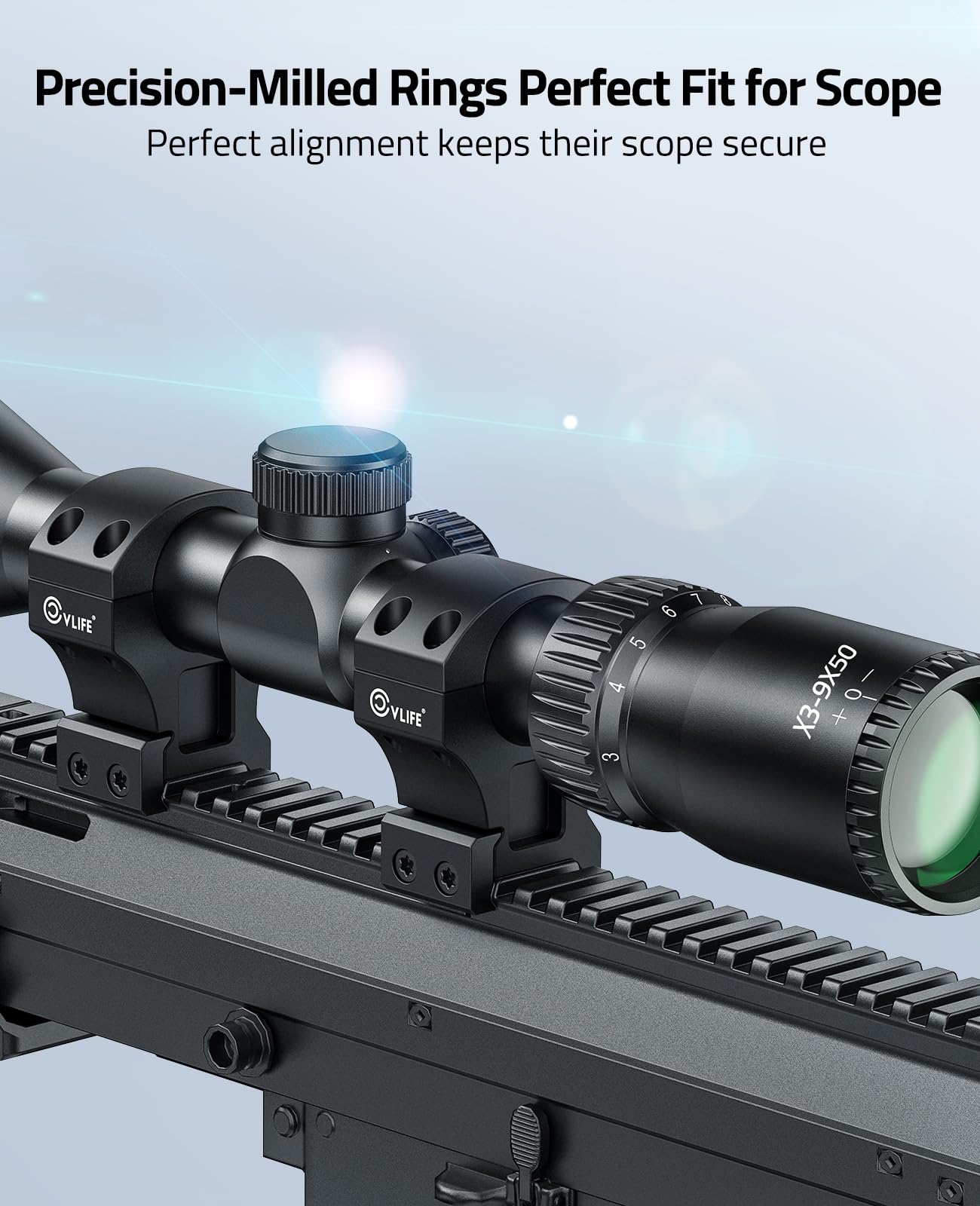 Snapklik.com : 1 Inch Scope Rings - Extra High Profile Precision Scope ...