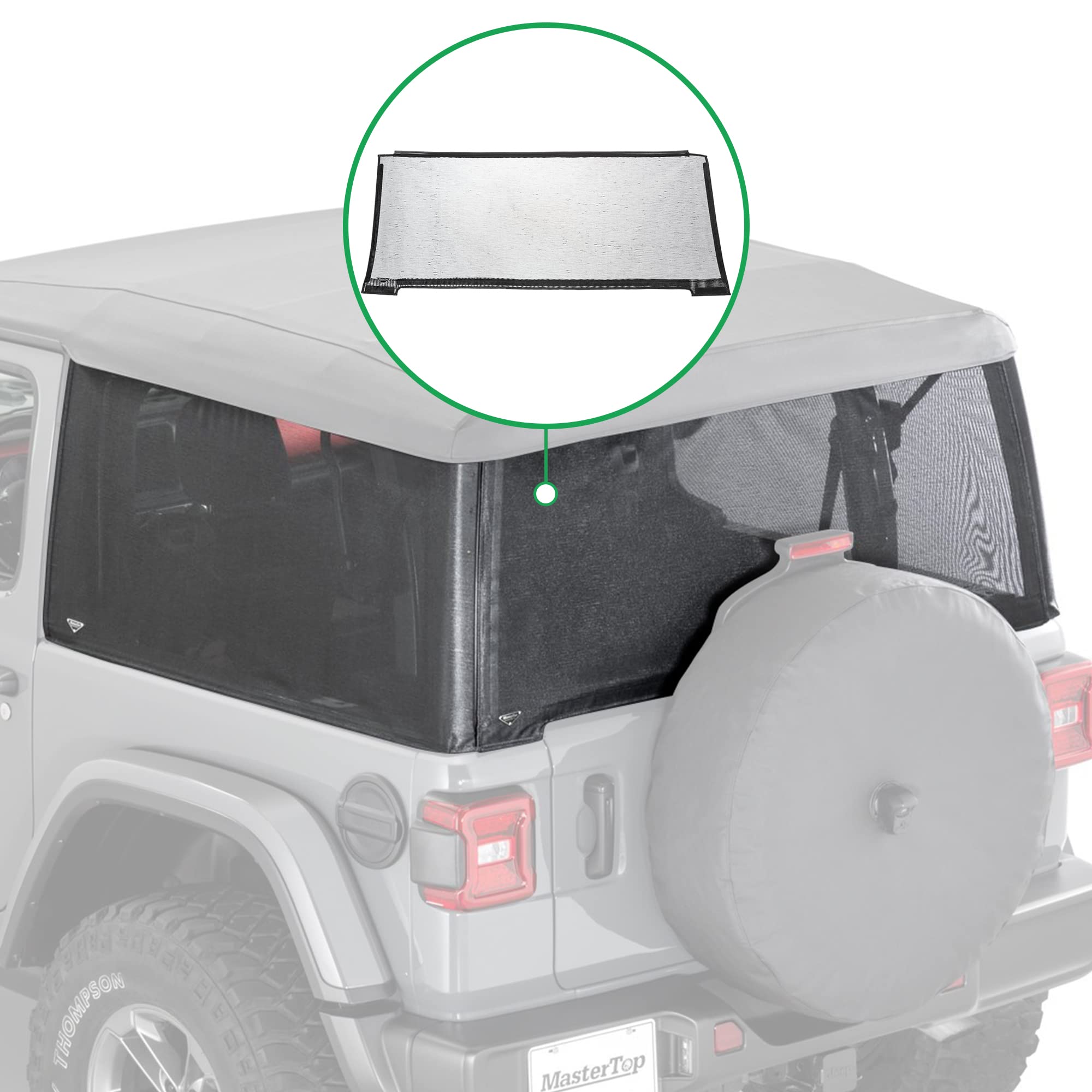 Buy MasterTop Mesh Trail Screens - Fits Jeep Wrangler JL 2-Door 2018 ...