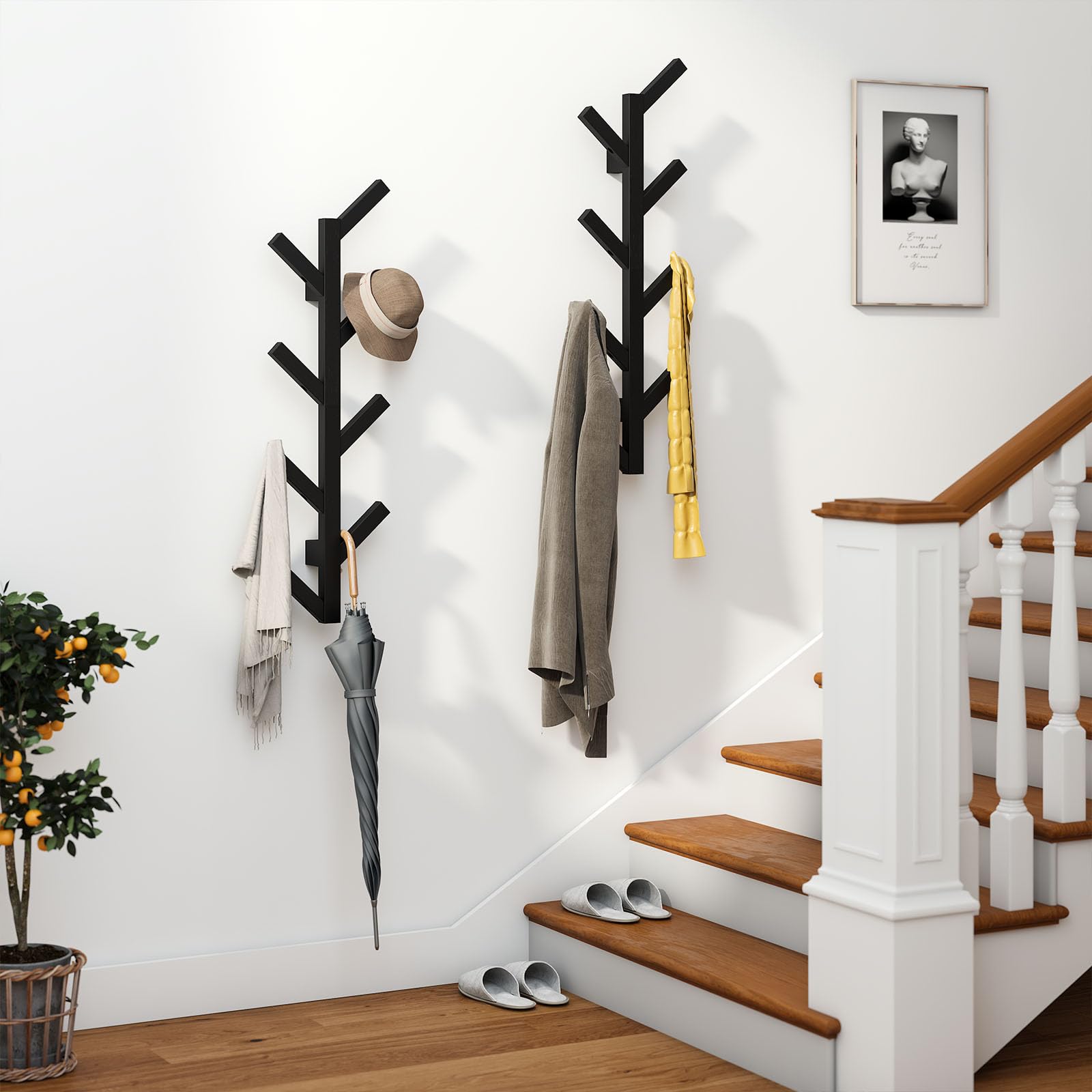 Snapklik.com : Wall Mounted Coat Rack,Hat Rack -c Coat Rack Wall Mount ...