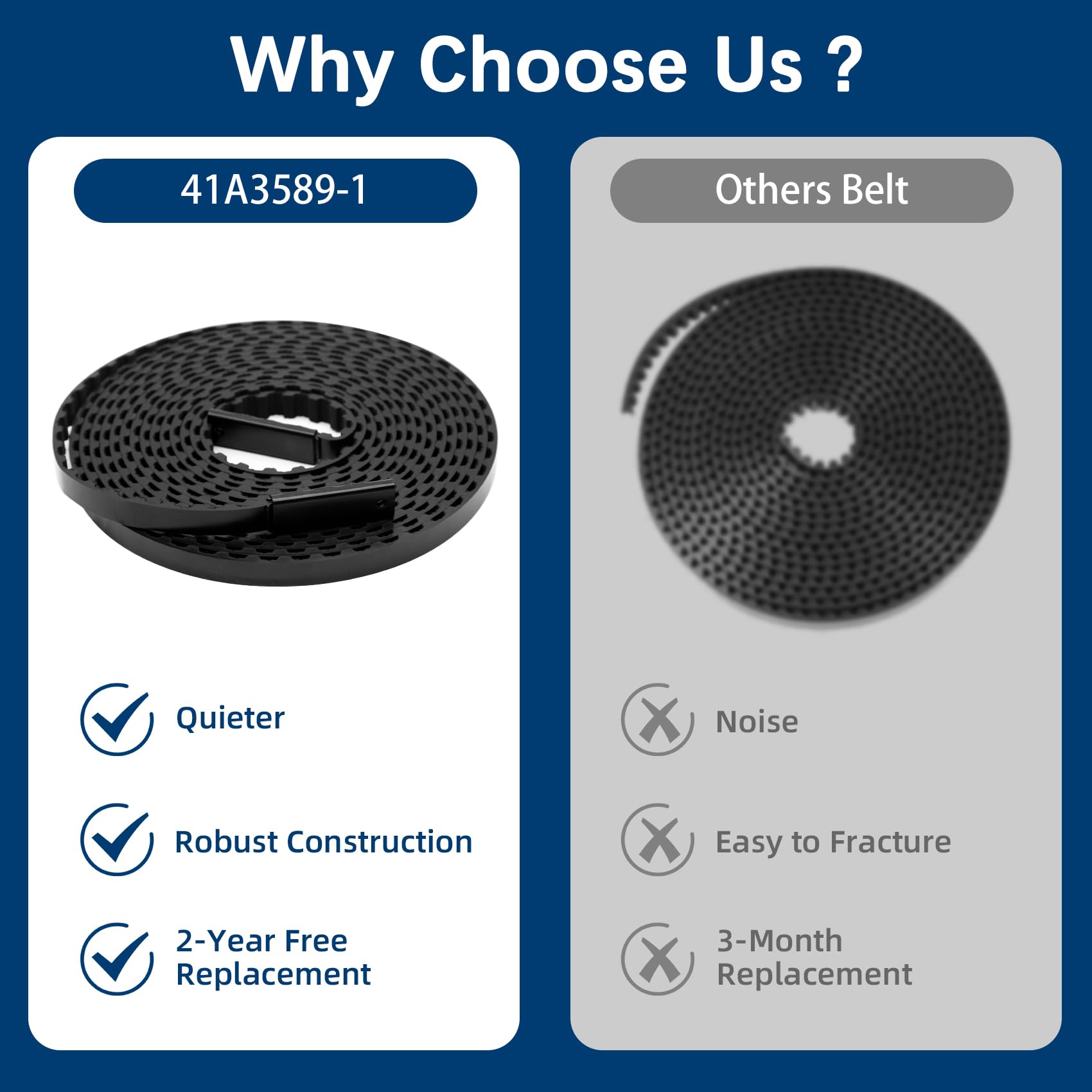 Snapklik.com : Upgraded 41A3589-1 Drive Belt For 8 Ft High Garage Door ...