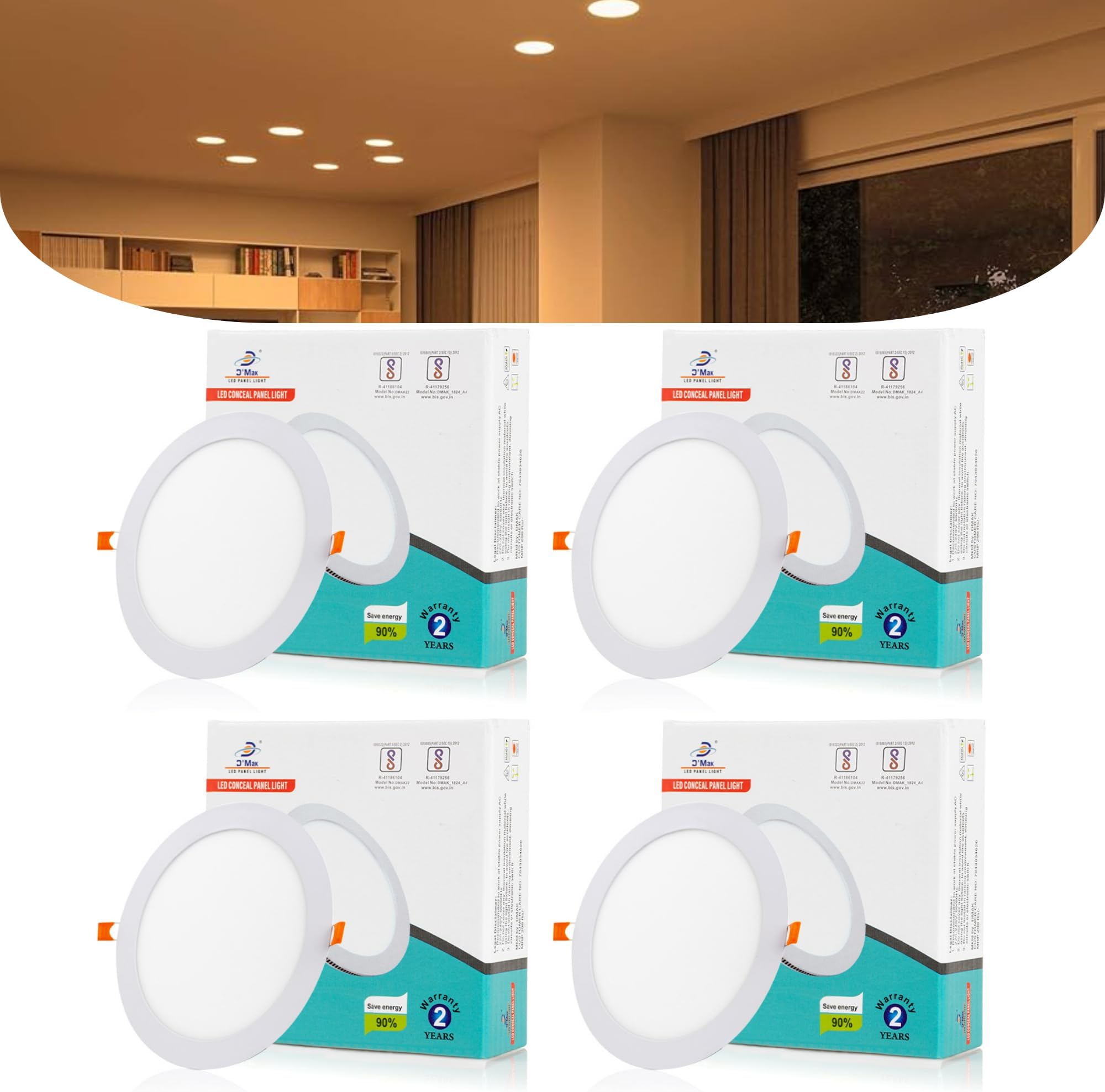 Buy wipro Garnet 18W Round LED Alpha Panel | Cool White Light (6500K ...