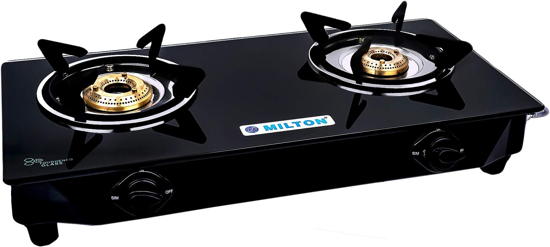 Prestige Magic plus Toughened Glass-Top 2 Brass Burner LPG Gas Stove ...